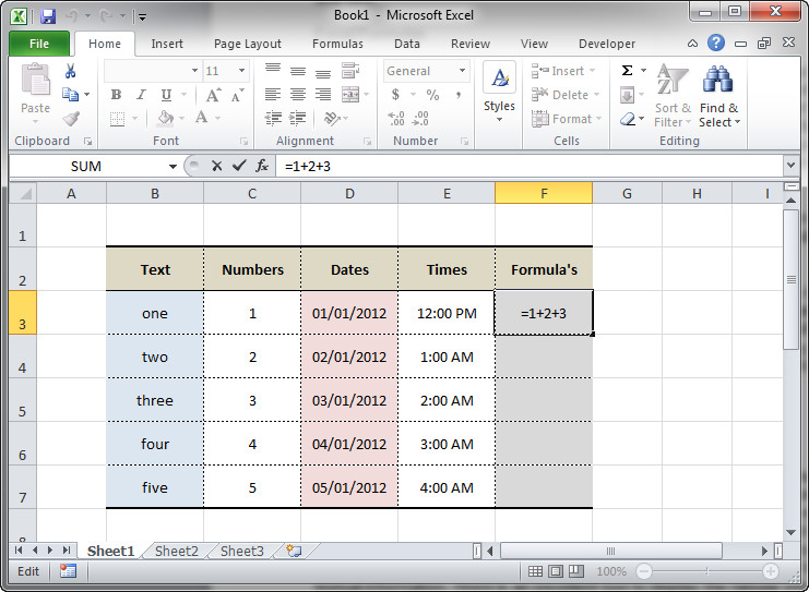 Image of Example of cell formats in Microsoft Excel - Inspiration ...